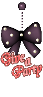 cute black ribbon : give a party (in Animated GIFs)